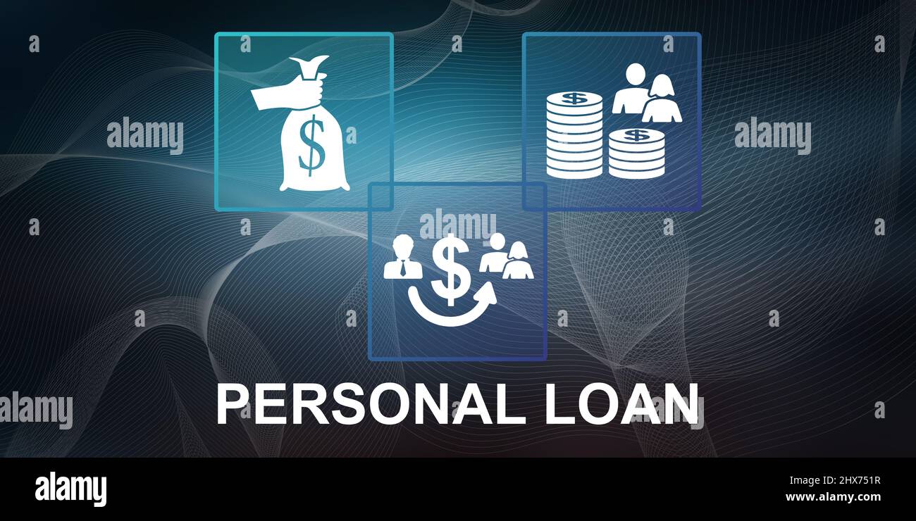 Illustration of a personal loan concept Stock Photo - Alamy