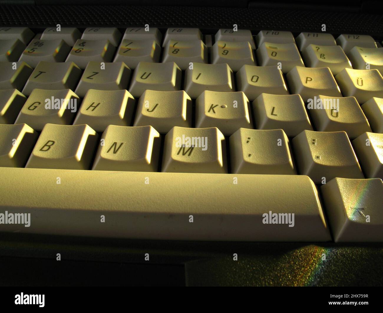 Close-up detail view of a computer and its keypad Stock Photo - Alamy