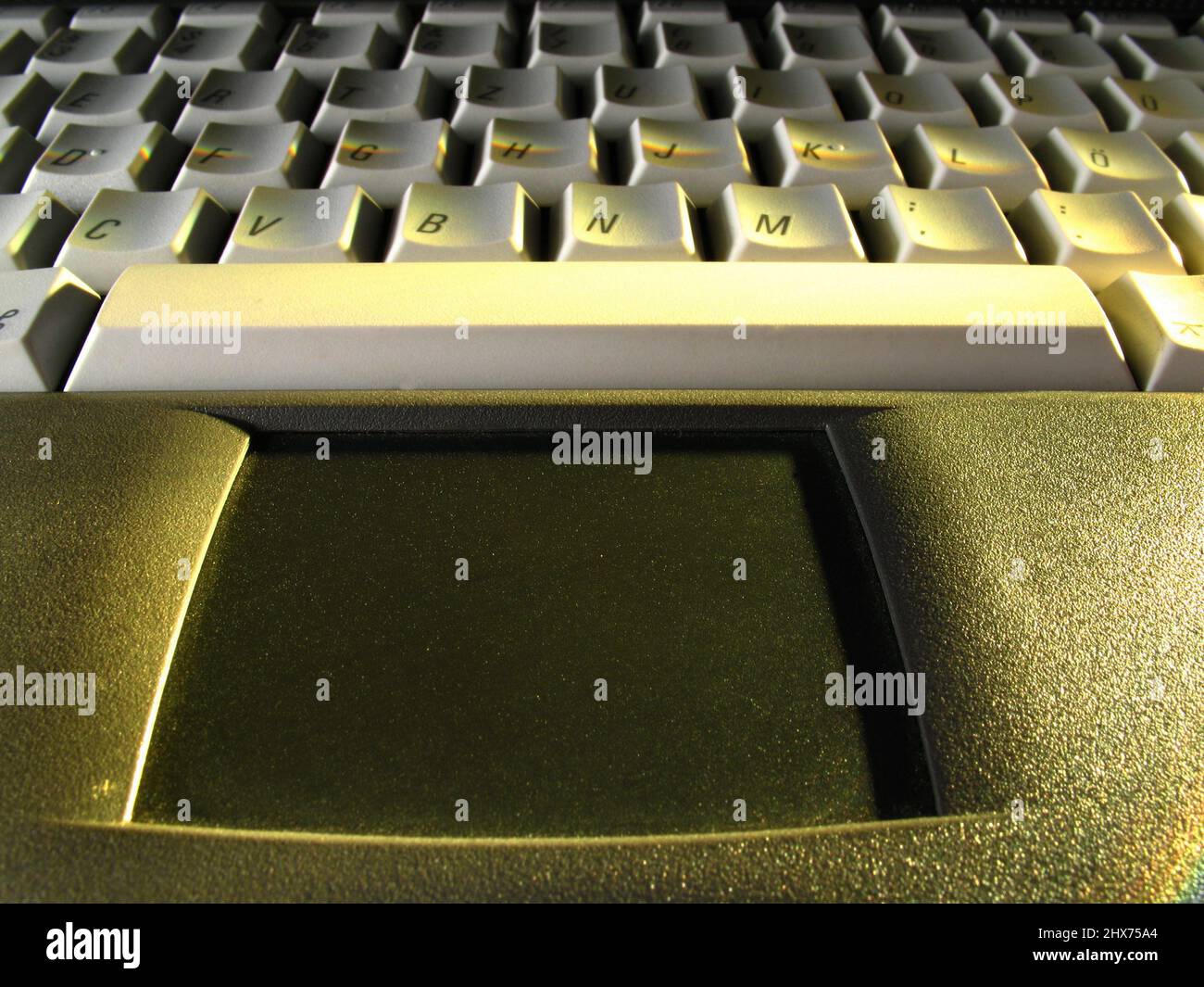 Close-up detail view of a computer and its keypad Stock Photo - Alamy
