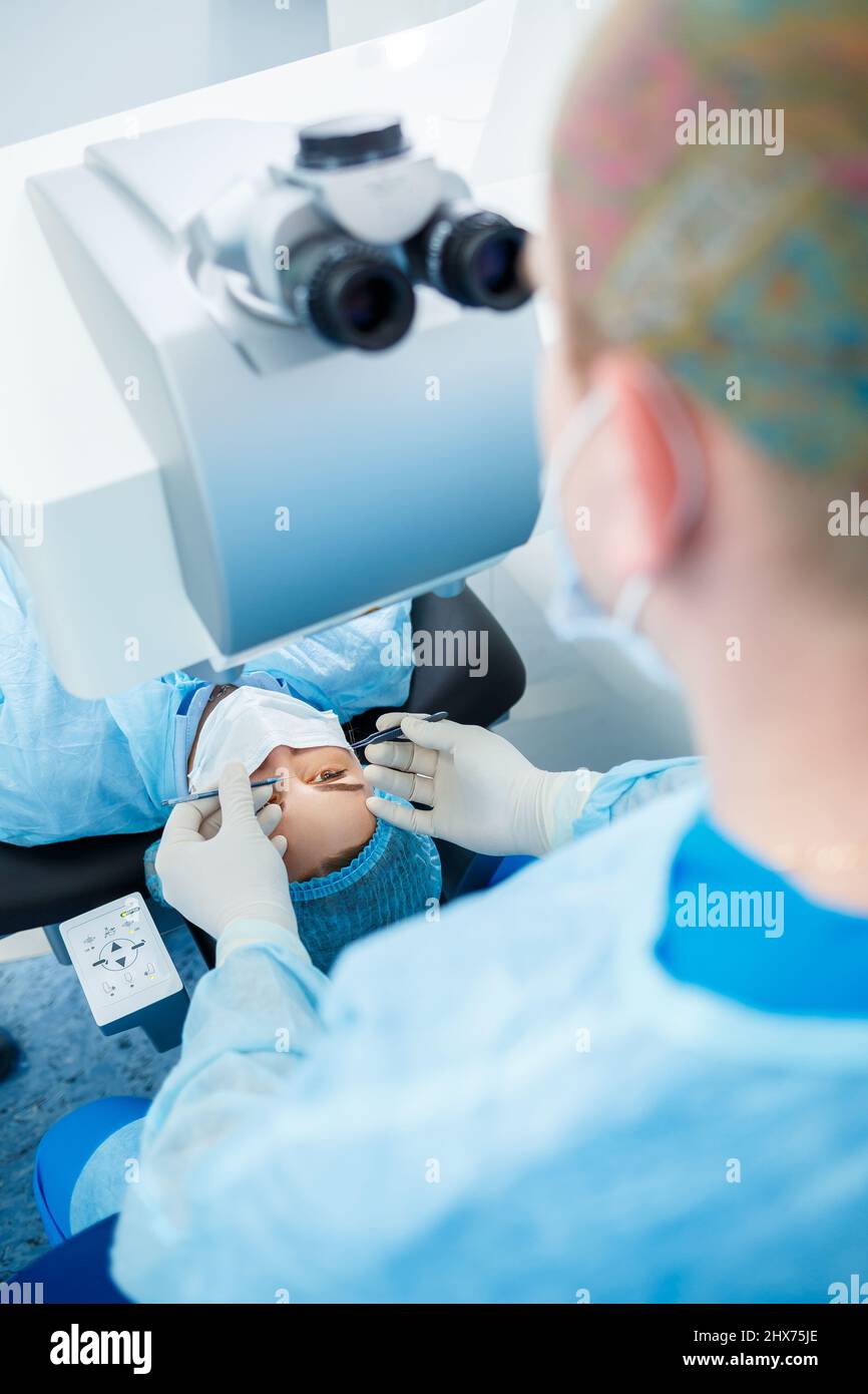 Professional medicine eye correction. Laser eye medical correction ...