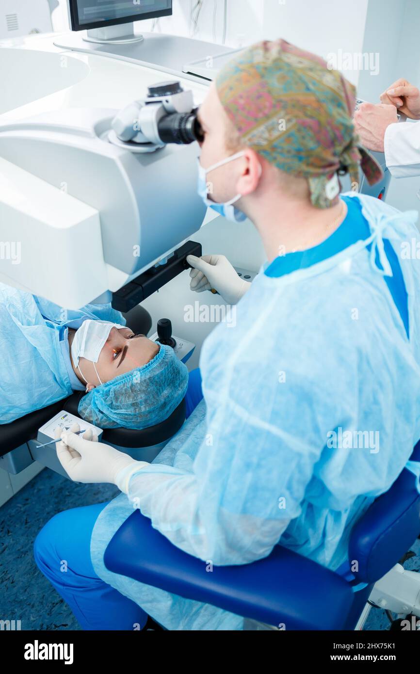 The operation on the eye. Cataract surgery Stock Photo - Alamy