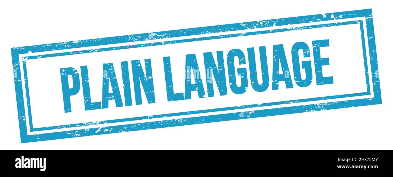 Plain language stamp hi-res stock photography and images - Alamy