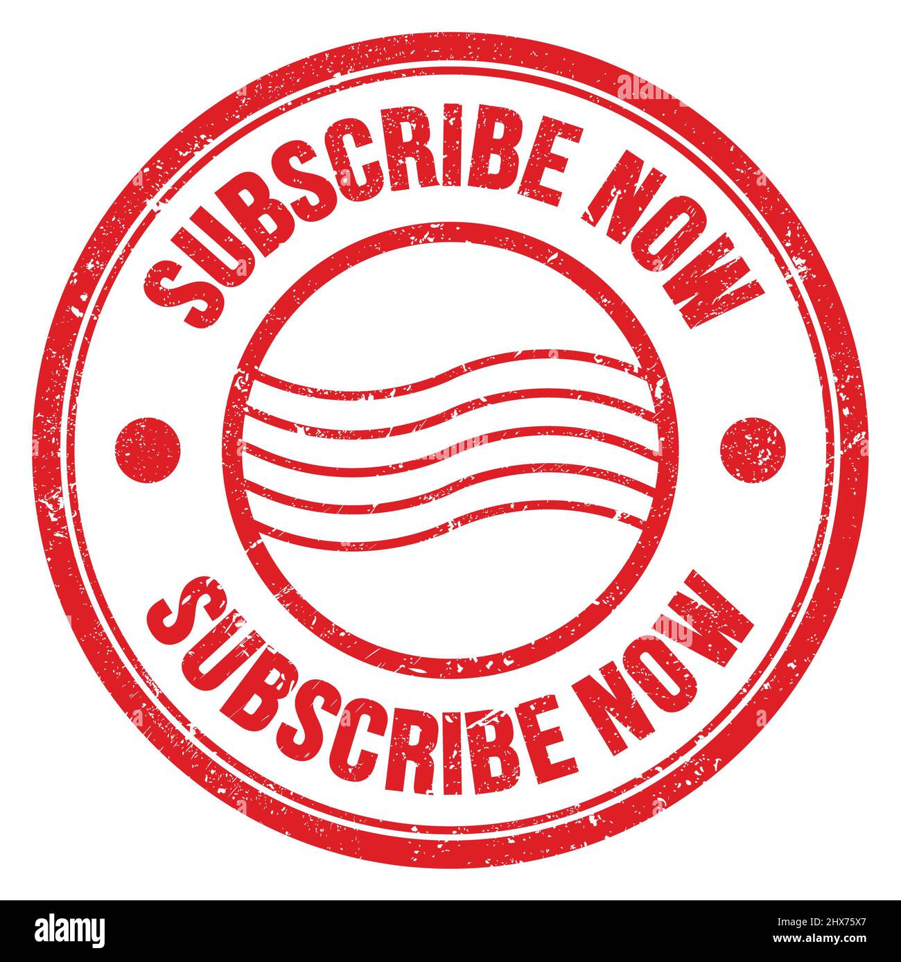 SUBSCRIBE NOW word written on red round postal stamp sign Stock Photo ...