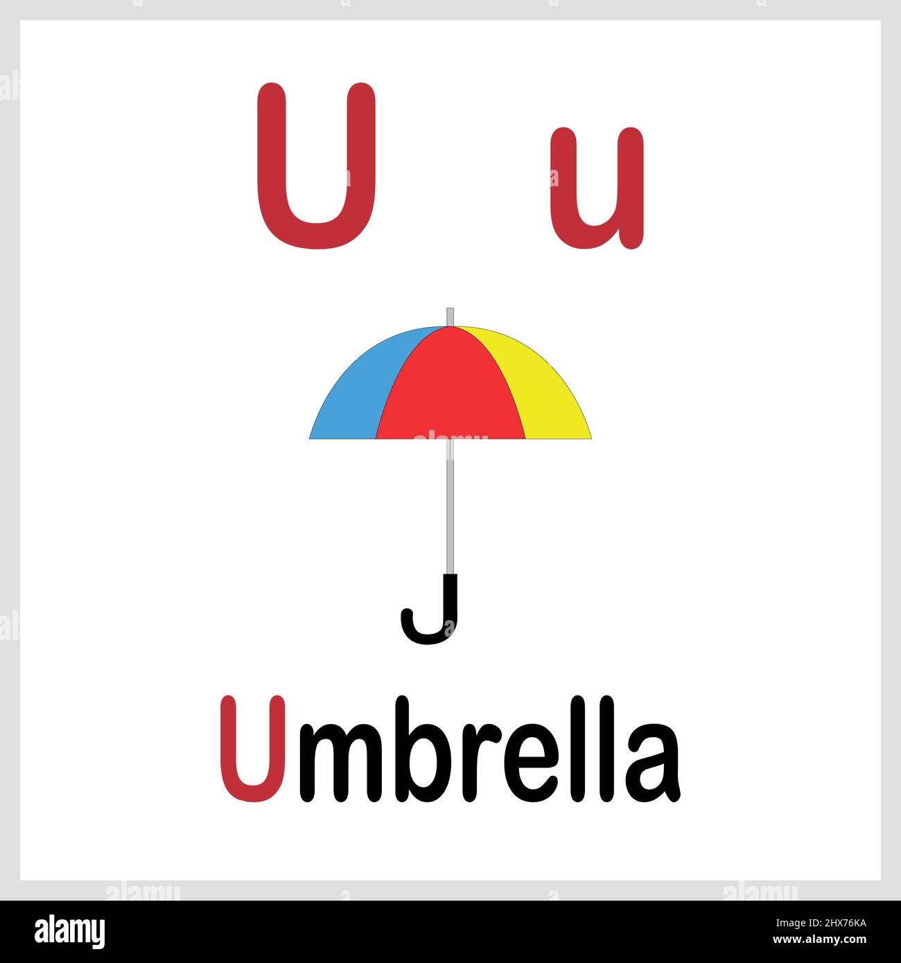 Umbrella english alphabet kids hi-res stock photography and images - Alamy