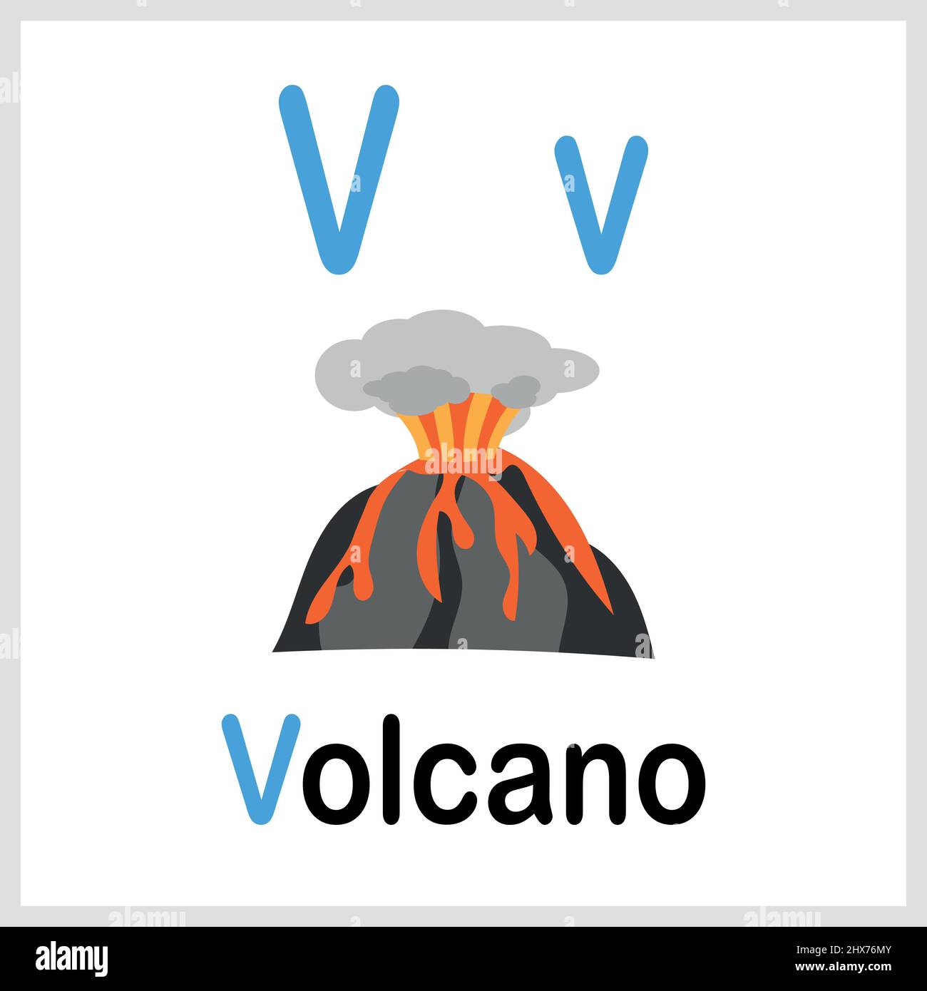 V Is For Volcano Clipart