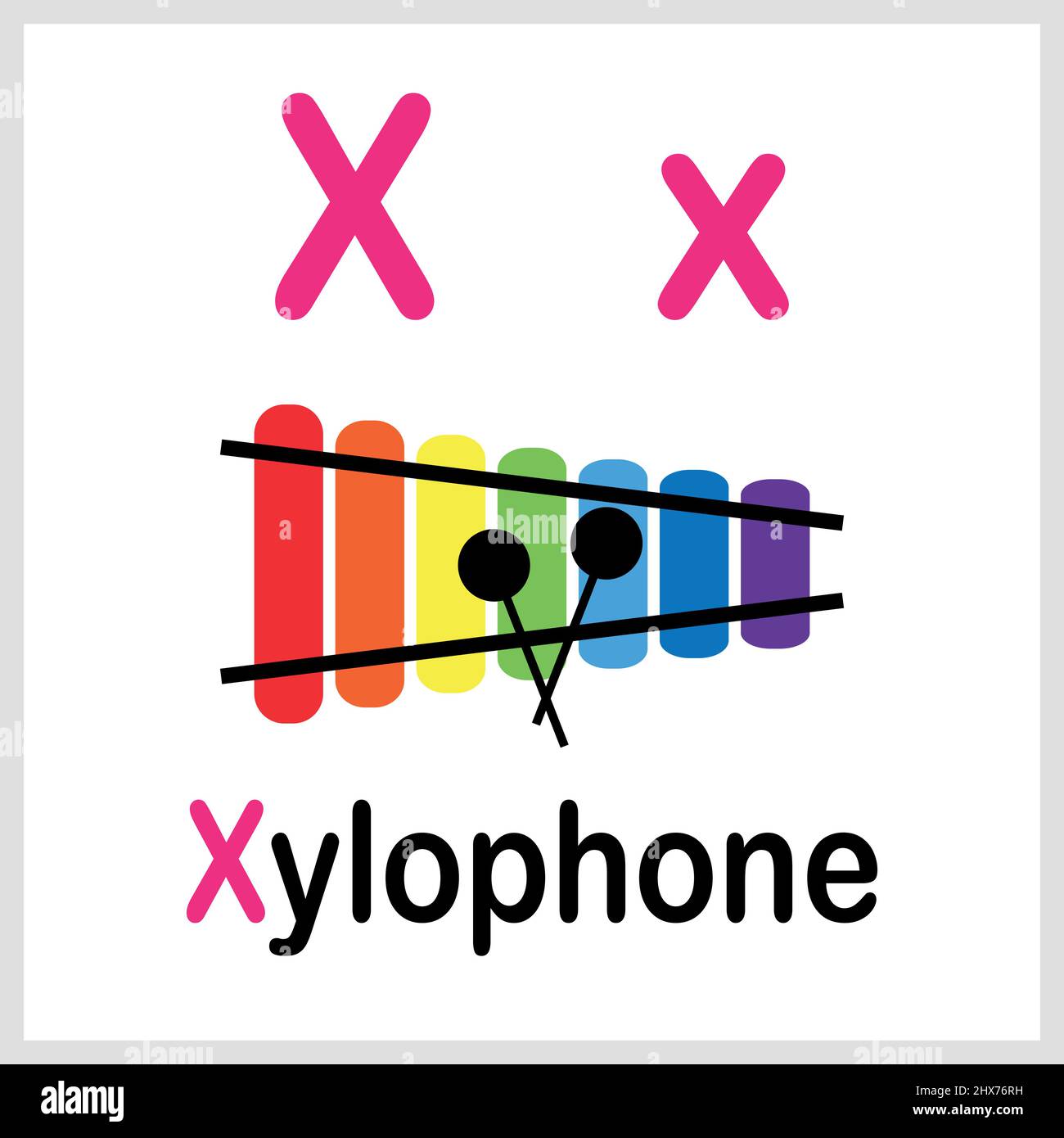 X for xylophone Stock Vector Images - Alamy