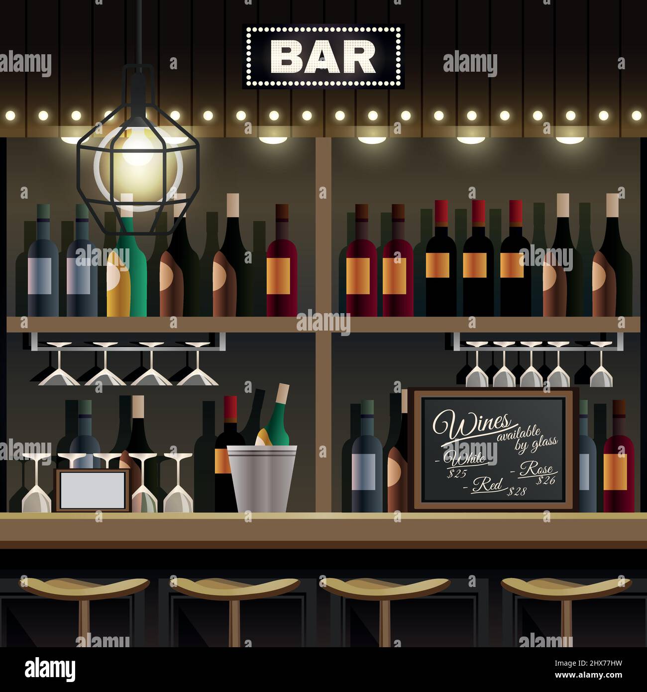 Stylish Pub Stock Vector Images - Alamy