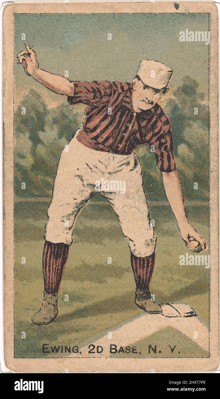 Vintage baseball player card artwork Stock Photo - Alamy