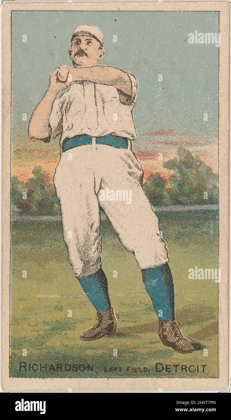 Vintage baseball player card artwork Stock Photo - Alamy