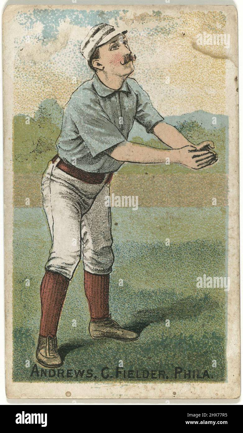 Vintage baseball player card artwork Stock Photo - Alamy