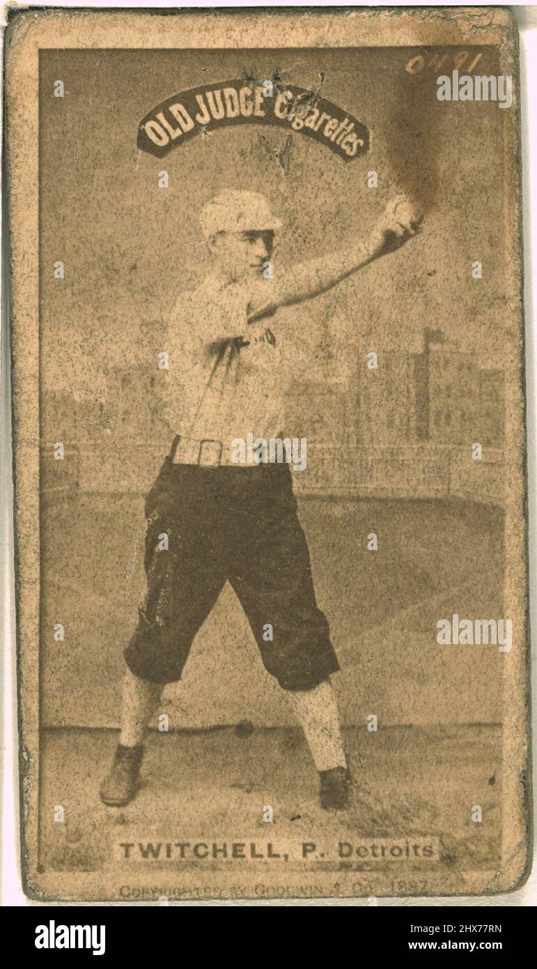 Vintage baseball player card artwork Stock Photo - Alamy