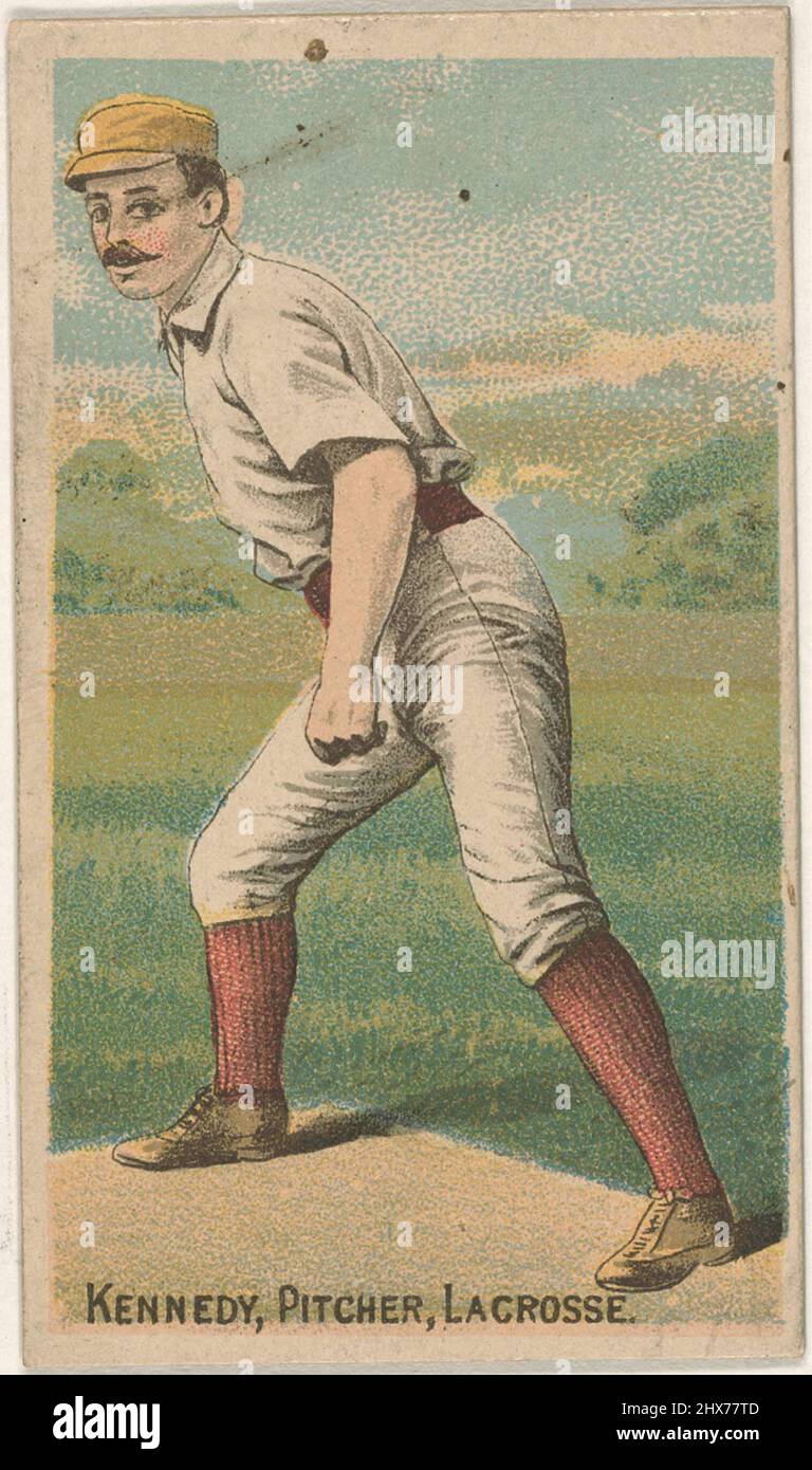 Vintage baseball player card artwork Stock Photo - Alamy