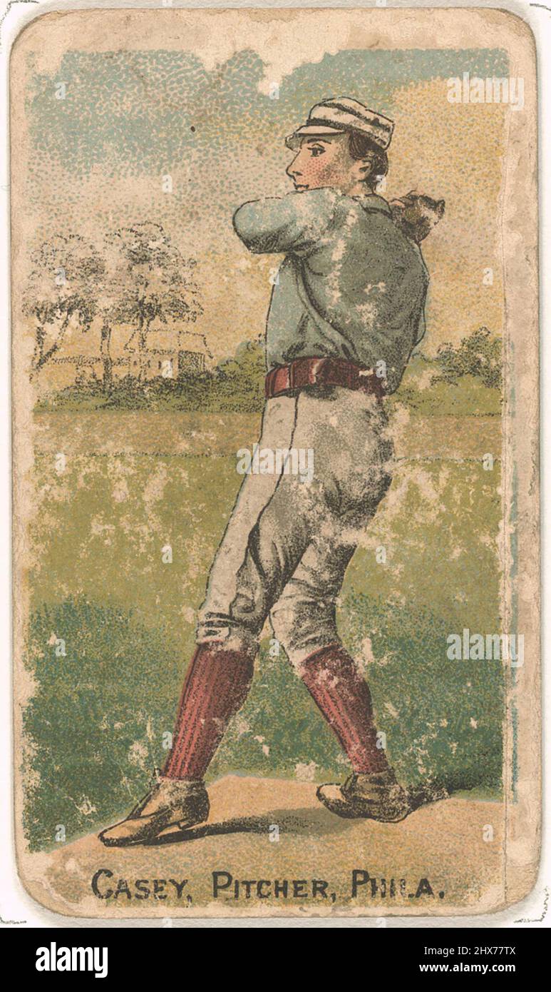 Vintage baseball player card artwork Stock Photo - Alamy