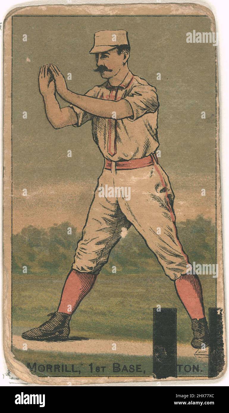 Vintage baseball player card artwork Stock Photo - Alamy