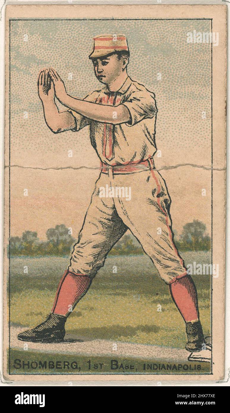 Vintage baseball player card artwork Stock Photo - Alamy