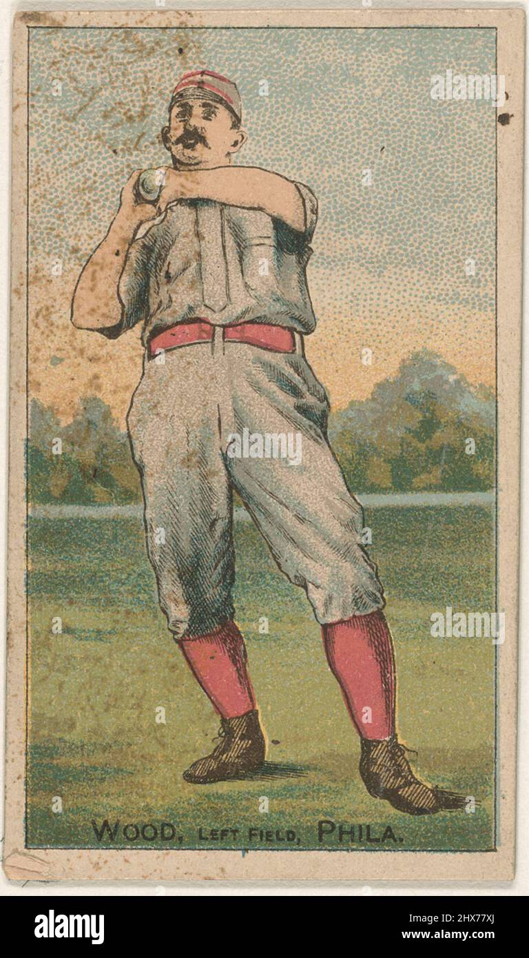 Vintage baseball player card artwork Stock Photo - Alamy