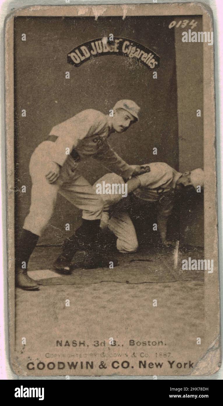 Vintage baseball player card artwork Stock Photo - Alamy