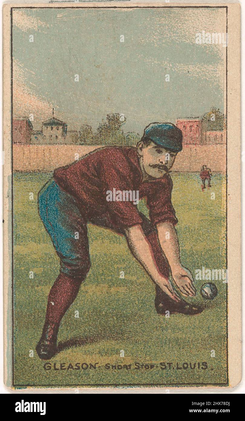 Vintage baseball player card artwork Stock Photo - Alamy