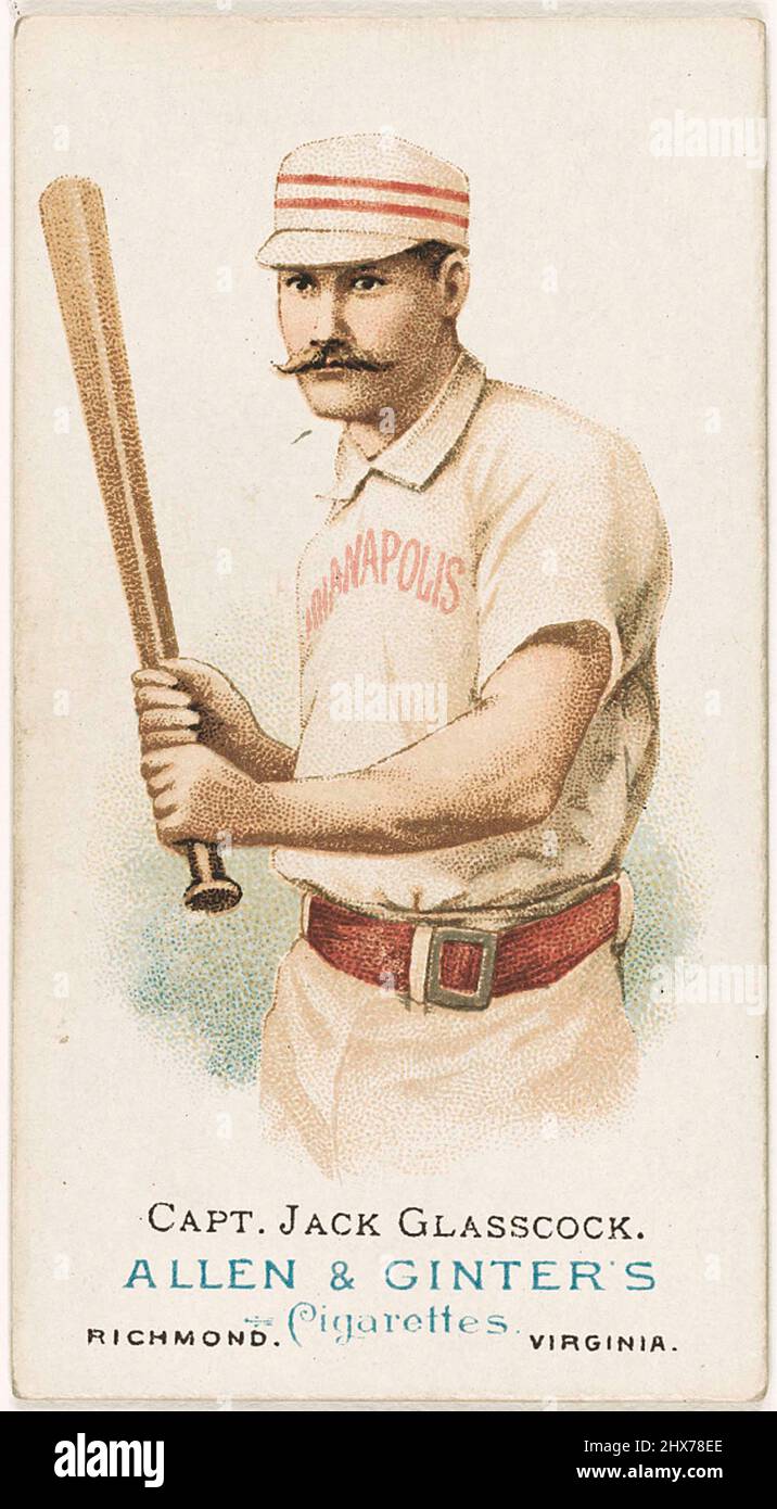 Vintage baseball player card artwork Stock Photo - Alamy