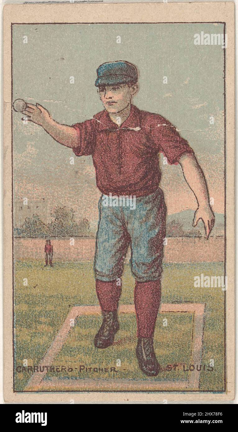 Vintage baseball player card artwork Stock Photo - Alamy