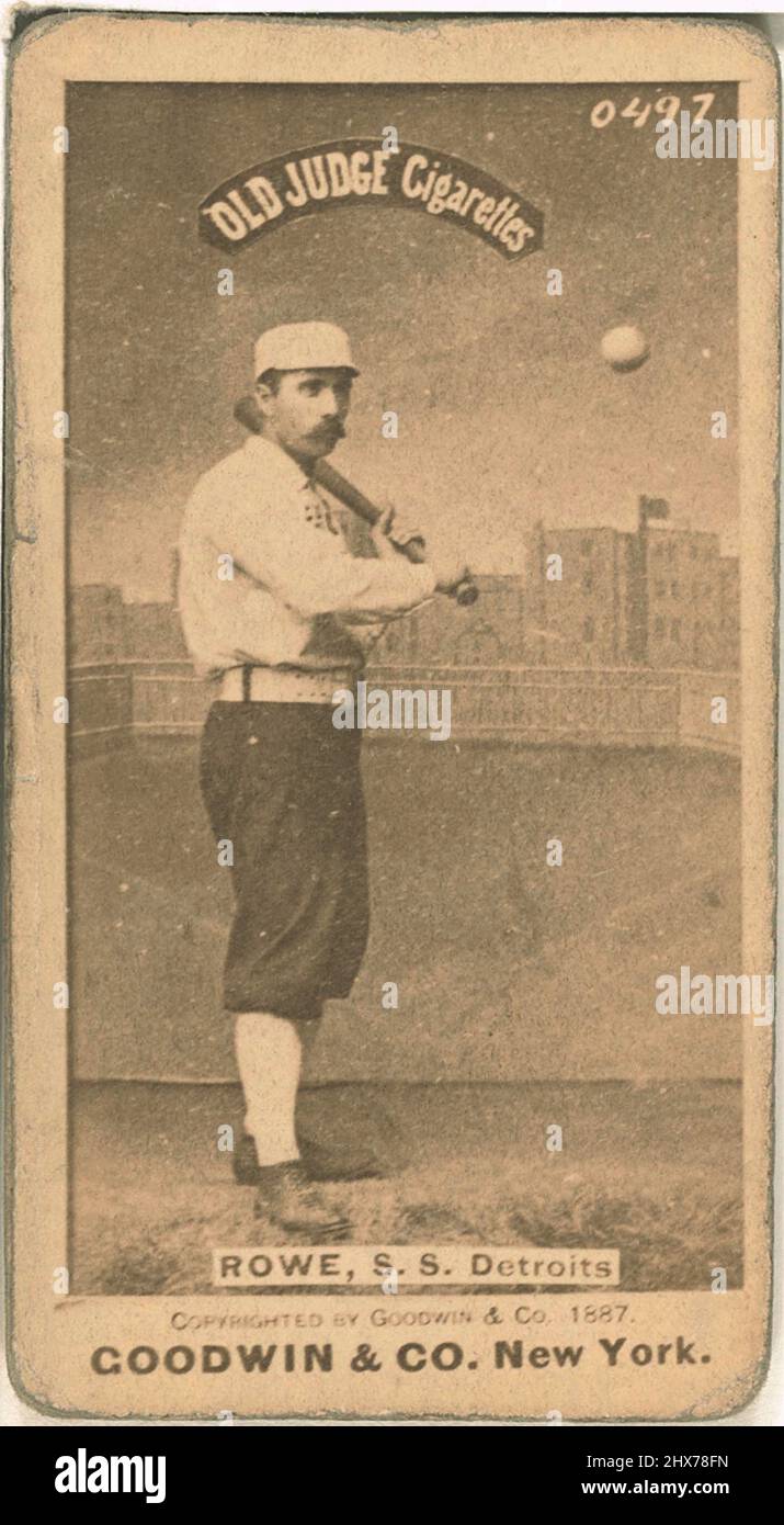 Vintage baseball player card artwork Stock Photo - Alamy