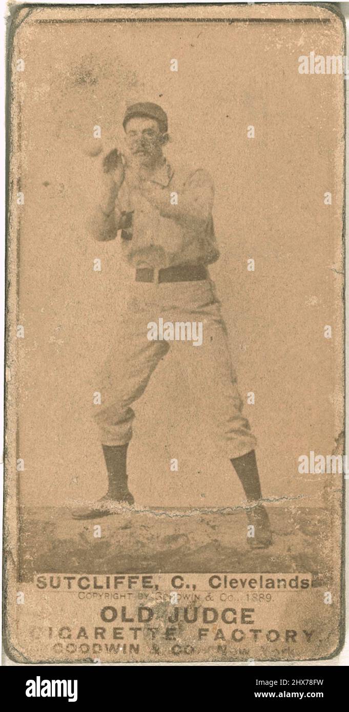 Vintage baseball player card artwork Stock Photo - Alamy