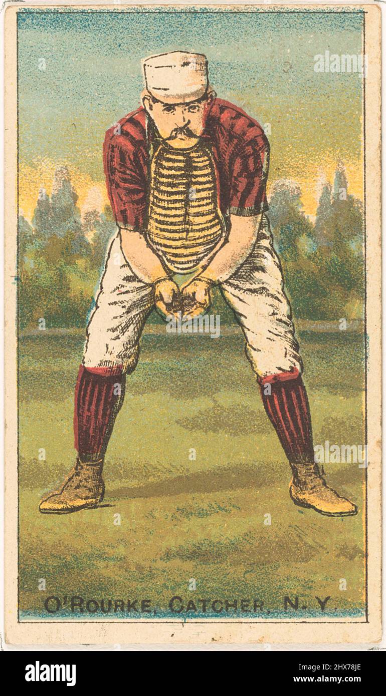 Vintage baseball player card artwork Stock Photo - Alamy