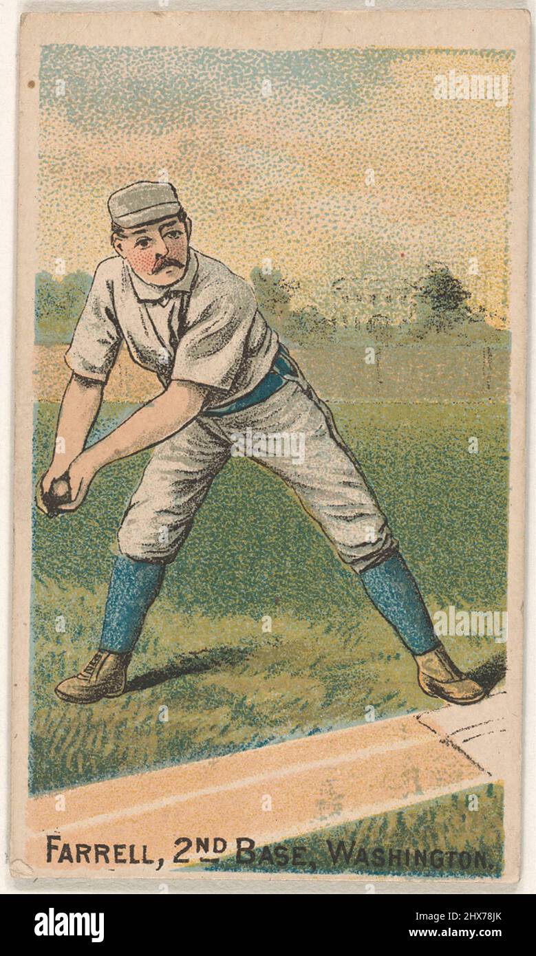 Vintage baseball player card artwork Stock Photo - Alamy
