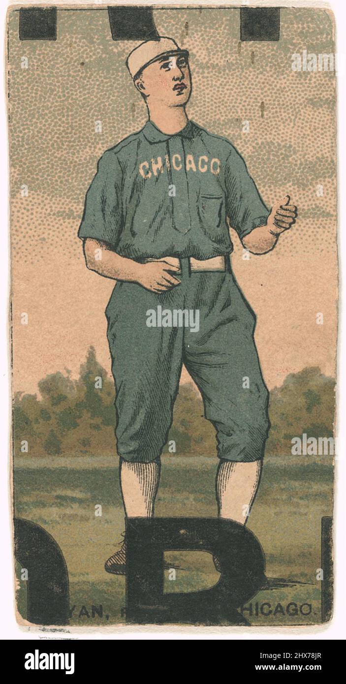 Vintage baseball player card artwork Stock Photo - Alamy