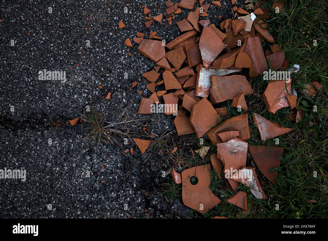 Broken roof tiles hi-res stock photography and images - Alamy
