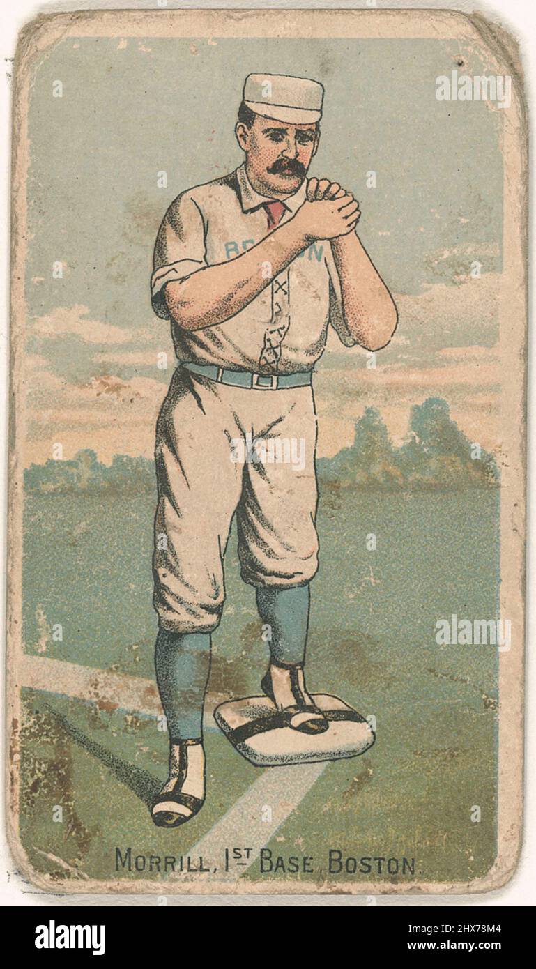 Vintage baseball player card artwork Stock Photo - Alamy
