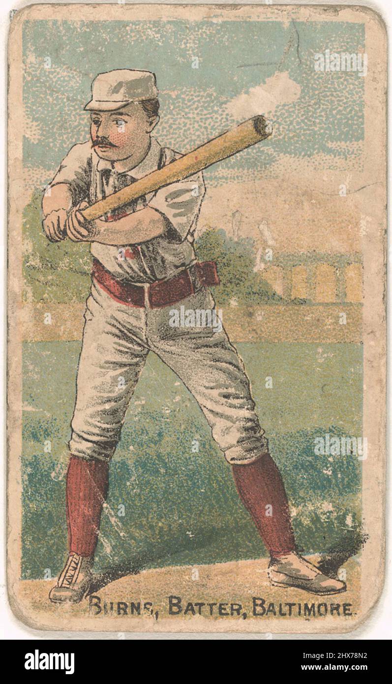 Vintage baseball player card artwork Stock Photo - Alamy