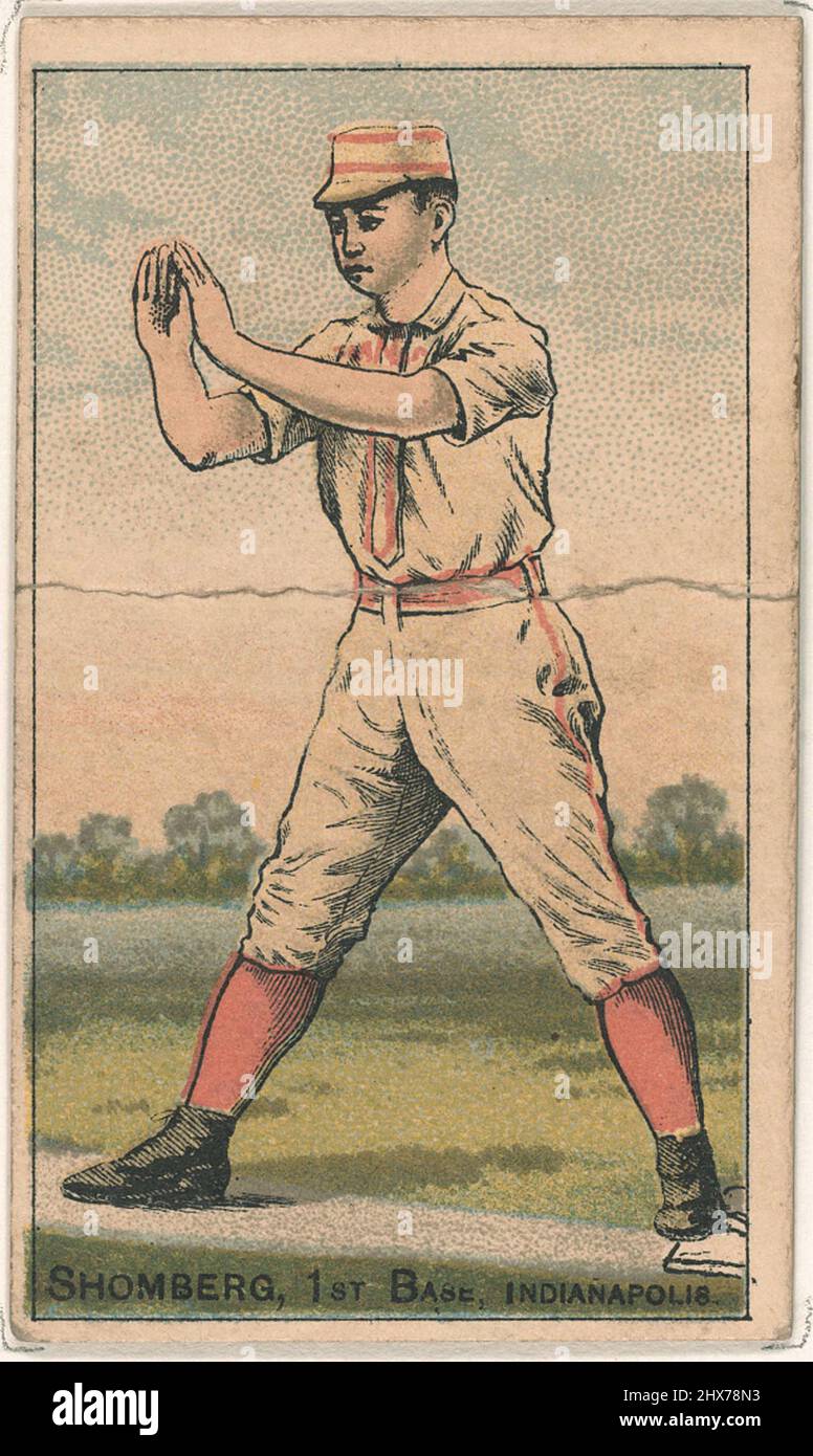 Vintage baseball player card artwork Stock Photo - Alamy