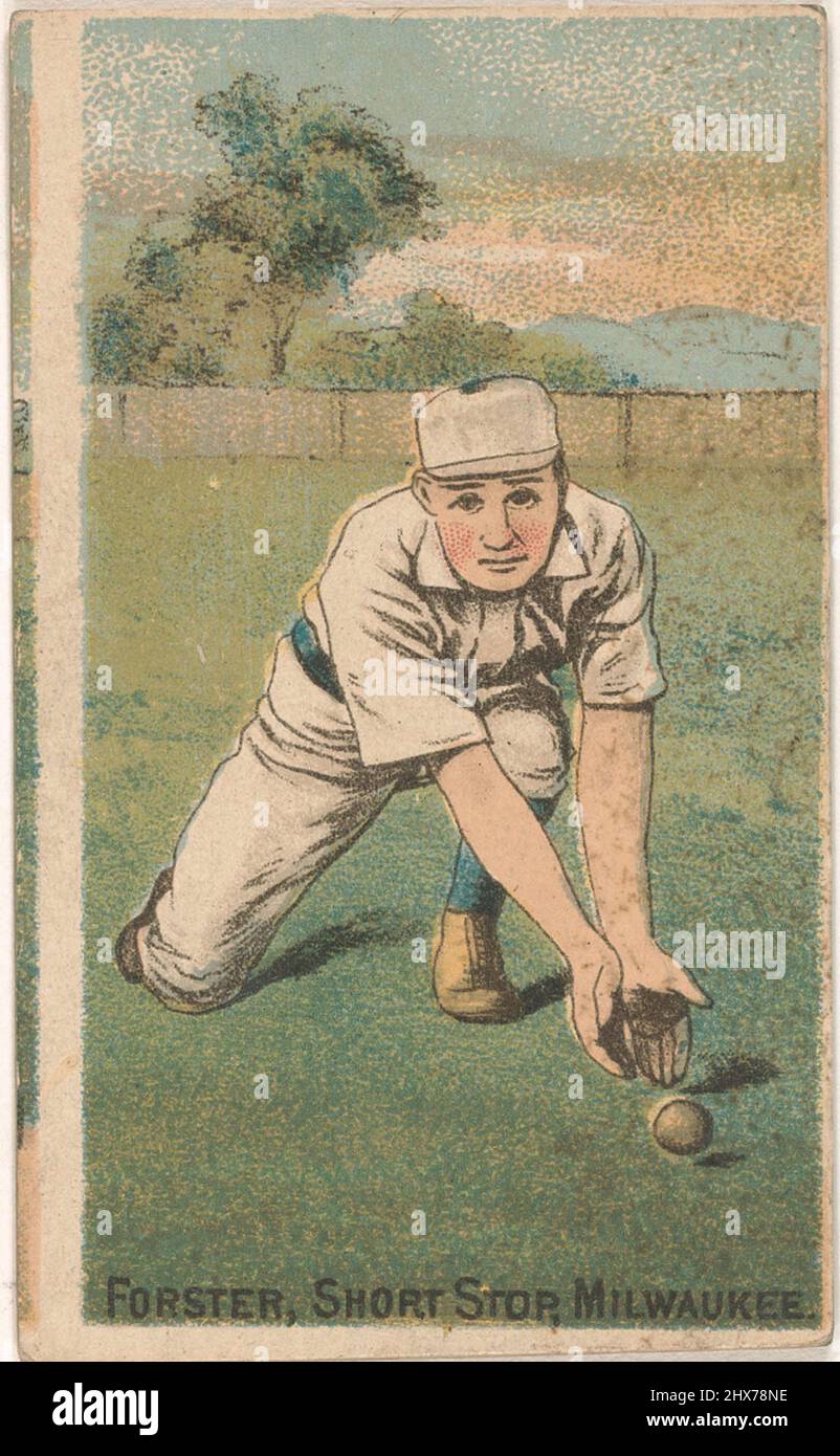 Vintage baseball player card artwork Stock Photo - Alamy