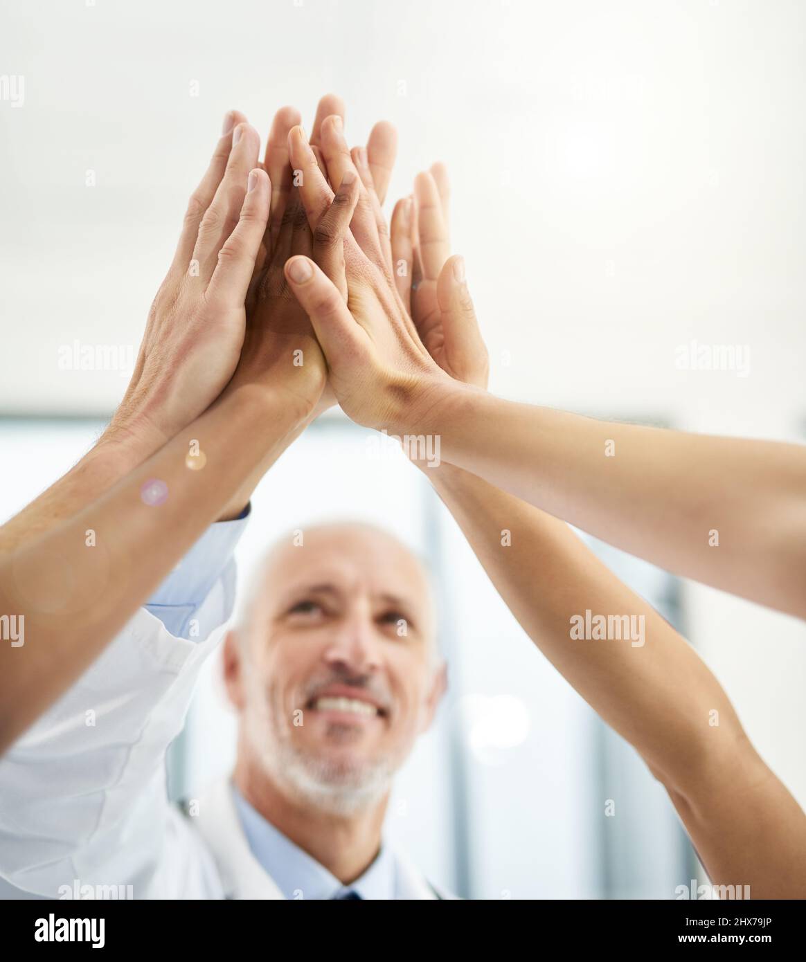 United in the fight against disease. Cropped shot of a group of doctors ...