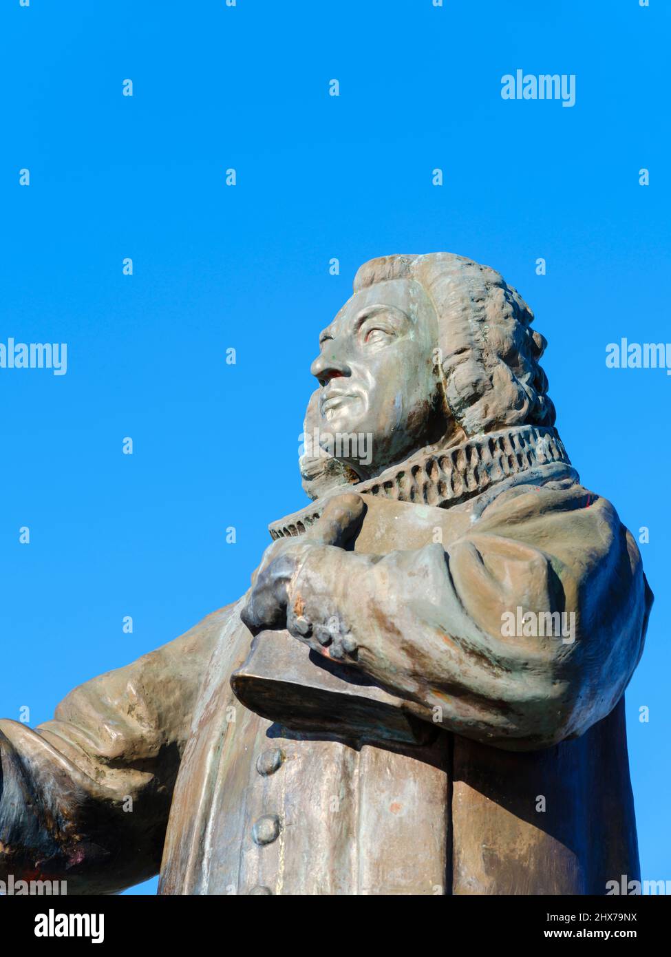 Monument commemorating Hans Egede. Nuuk the capital of Greenland during ...