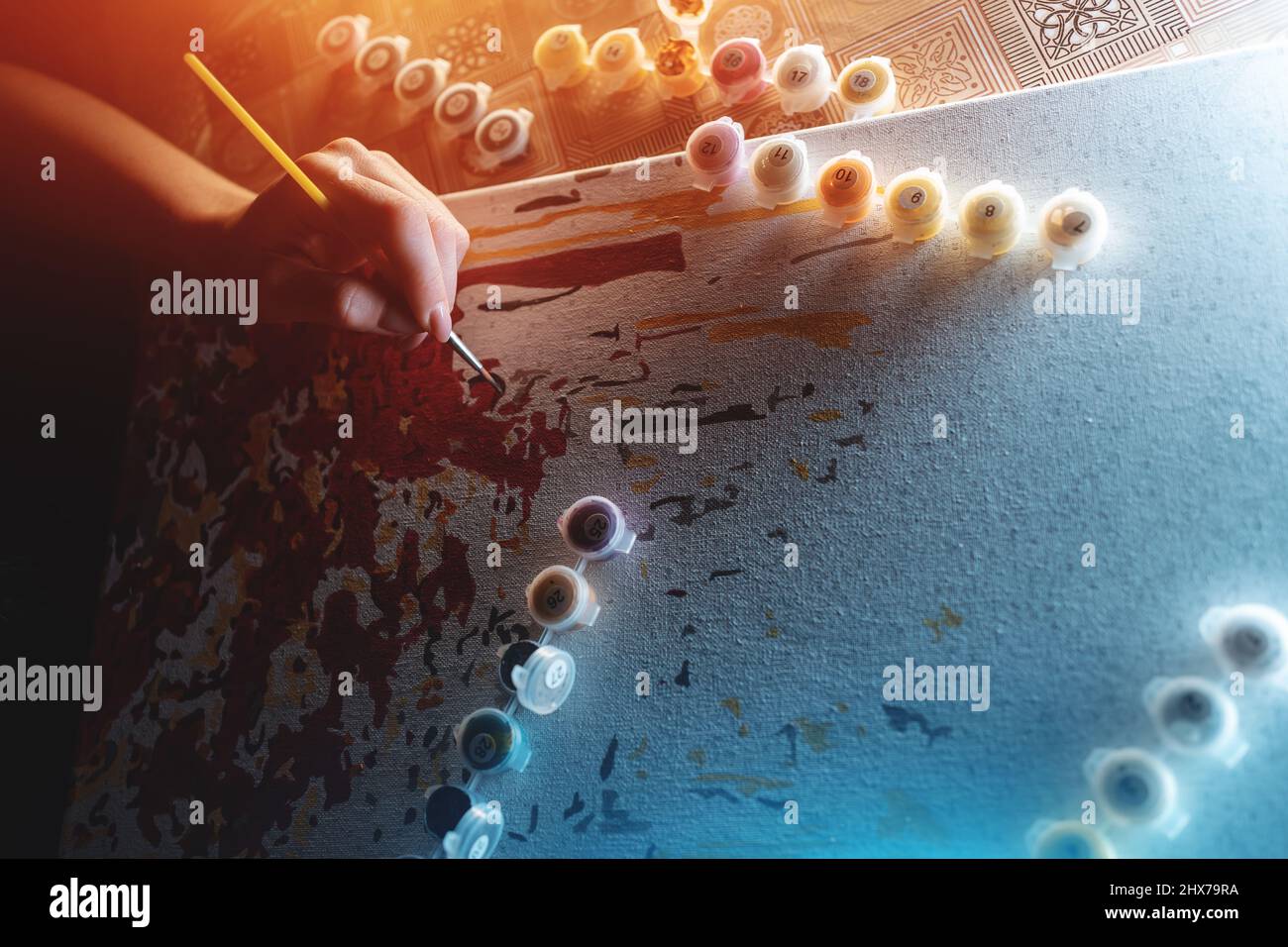 Person painting drawing hi-res stock photography and images - Alamy