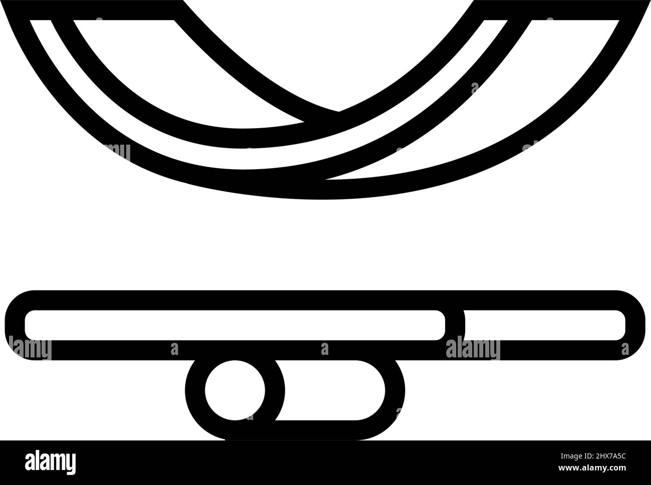 balance board line icon vector illustration Stock Vector Image & Art ...