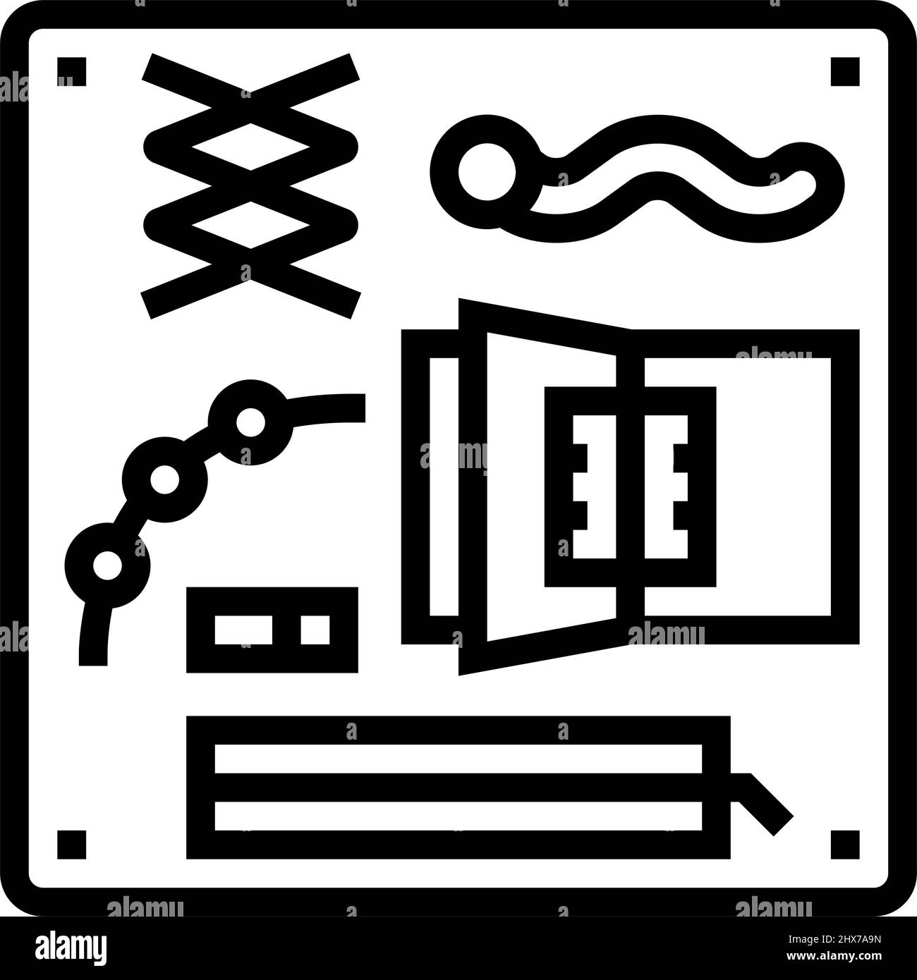 busy board line icon vector illustration Stock Vector Image & Art - Alamy