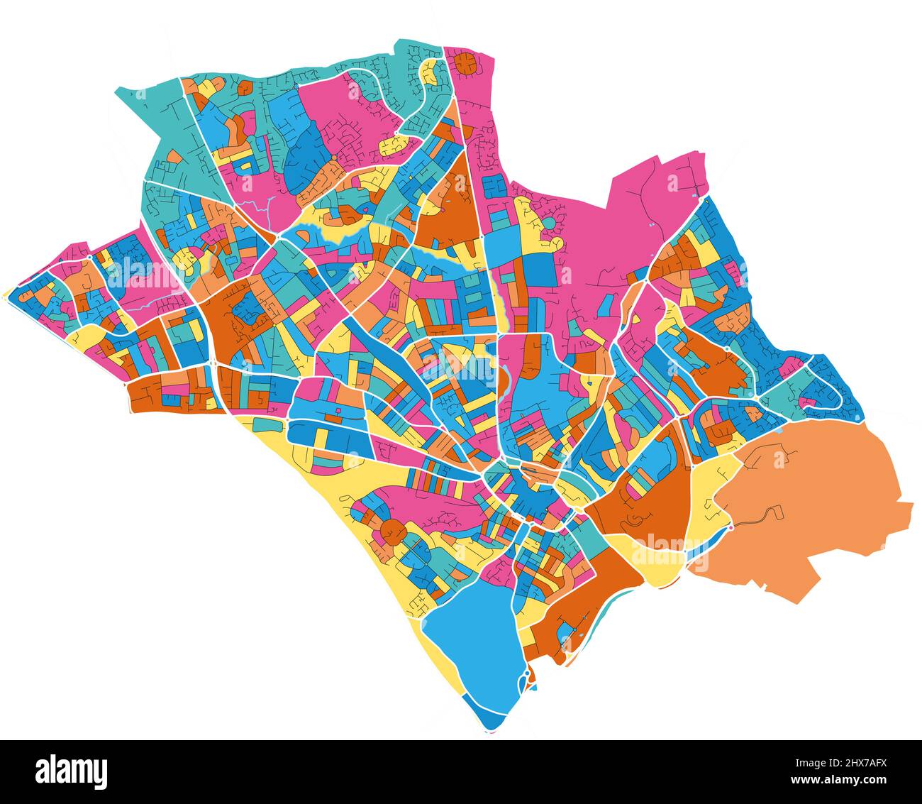 Map of luton Cut Out Stock Images & Pictures - Alamy