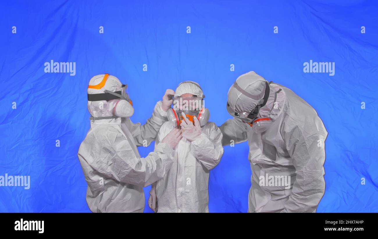 The family shield protect, to save life from virus. Slow motion. People ...