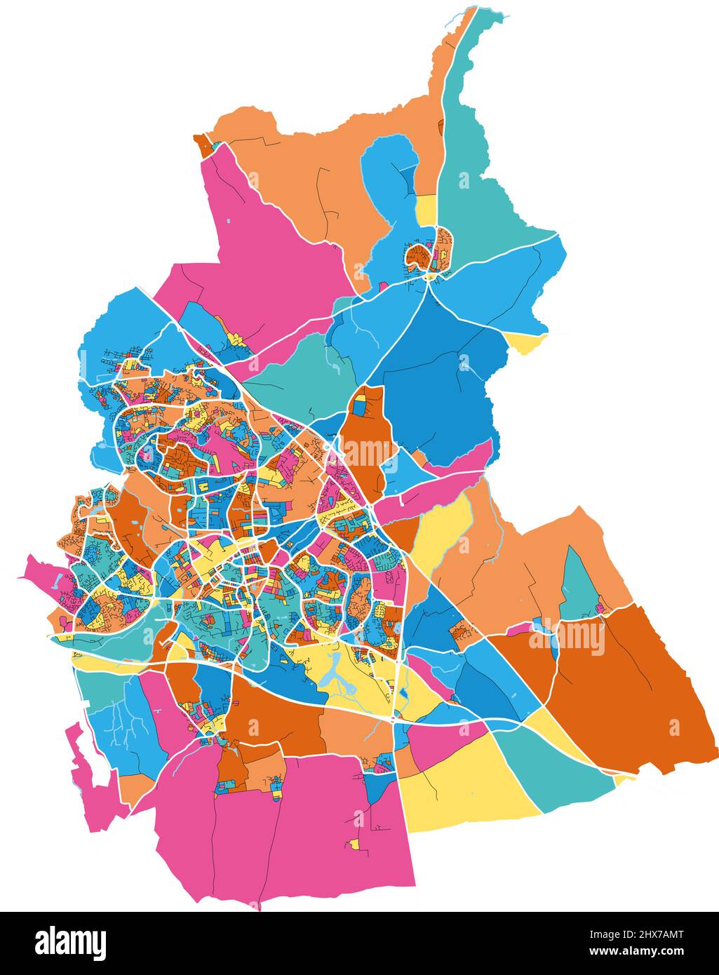 Swindon, South West England, England colorful high resolution vector ...