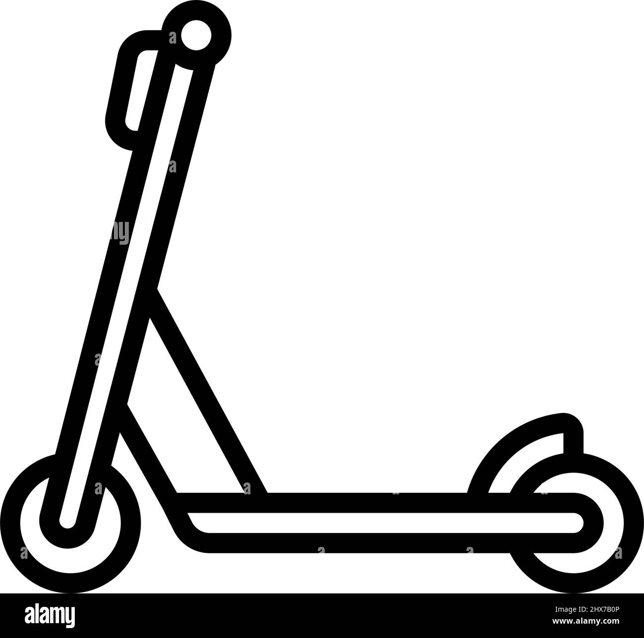 scooter wooden line icon vector illustration Stock Vector Image & Art ...