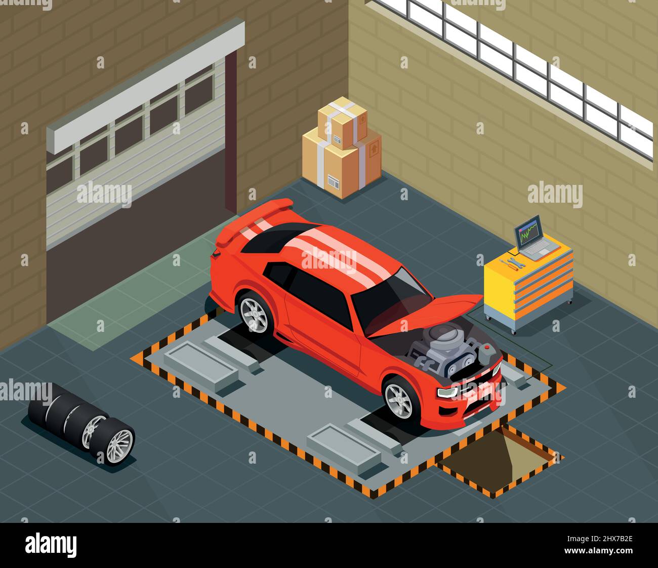 Isometric Car Engine High Resolution Stock Photography and Images - Alamy