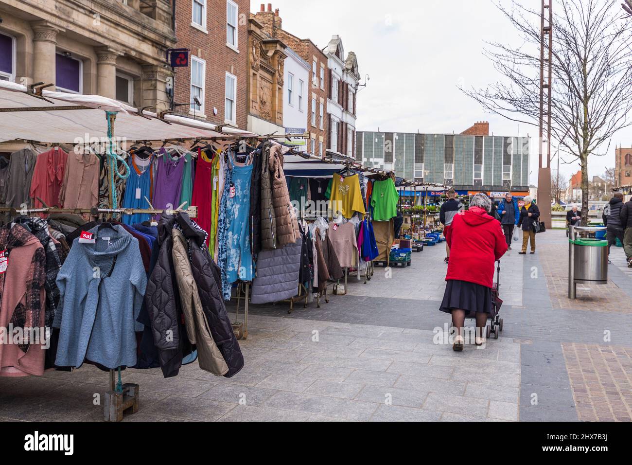 Market day in Stockton on Tees,England,UK Stock Photo - Alamy