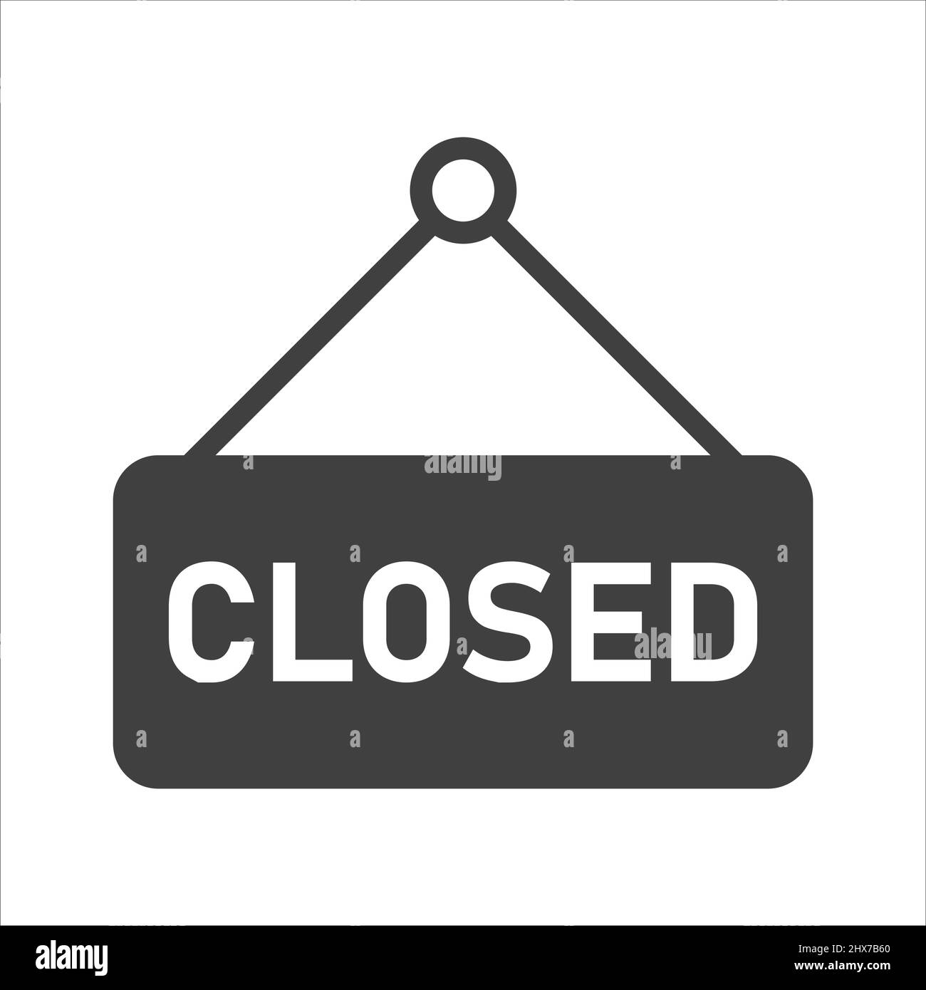 Closed sign icon on white background Stock Vector Image & Art - Alamy