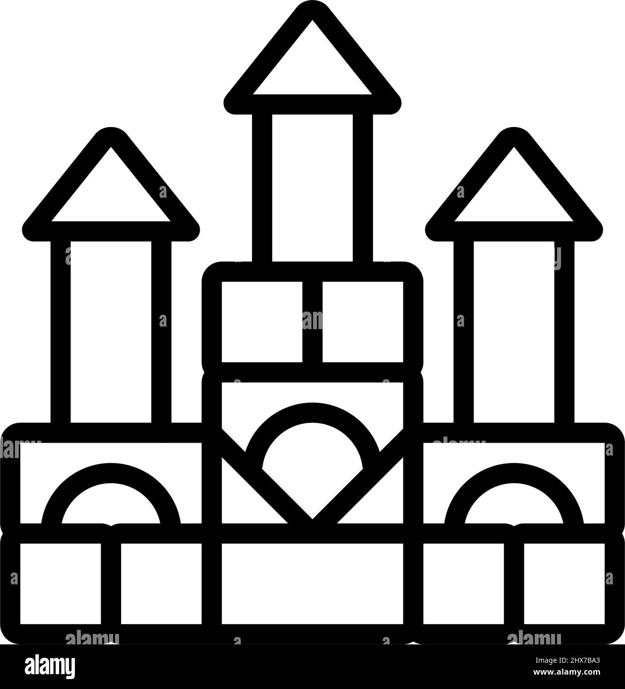 building blocks line icon vector illustration Stock Vector Image & Art ...