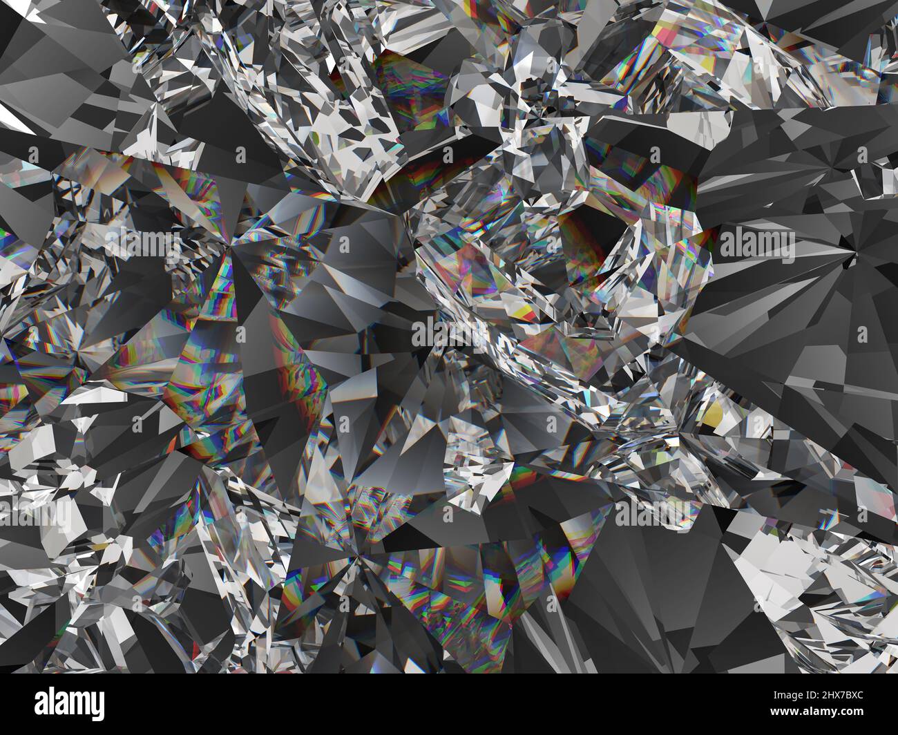 diamond structure star shape and kaleidoscope background. top view of ...