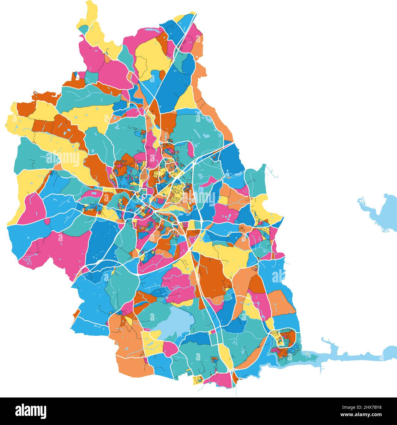 Map of chelmsford Stock Vector Images - Alamy
