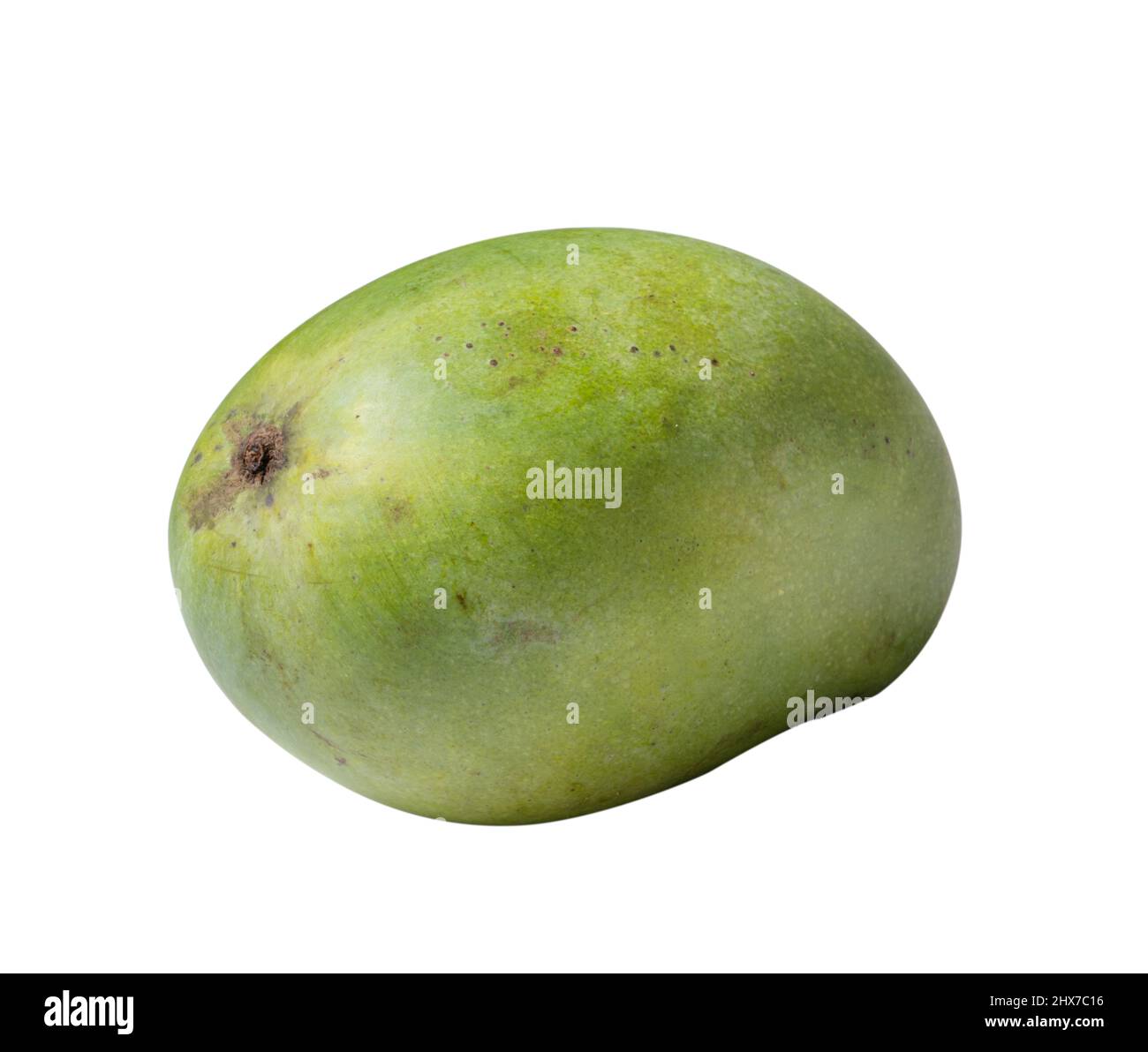 Close up of beautiful delicious green ripe mango isolated on white ...